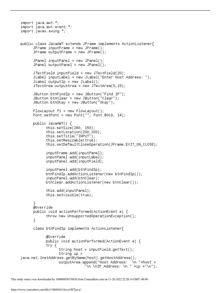 JavaAWT Java | PDF | Object Oriented Programming | Computing Platforms