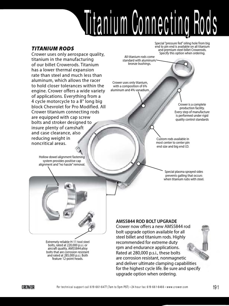 Titanium Connecting Rods | Titanium | V8 Engine