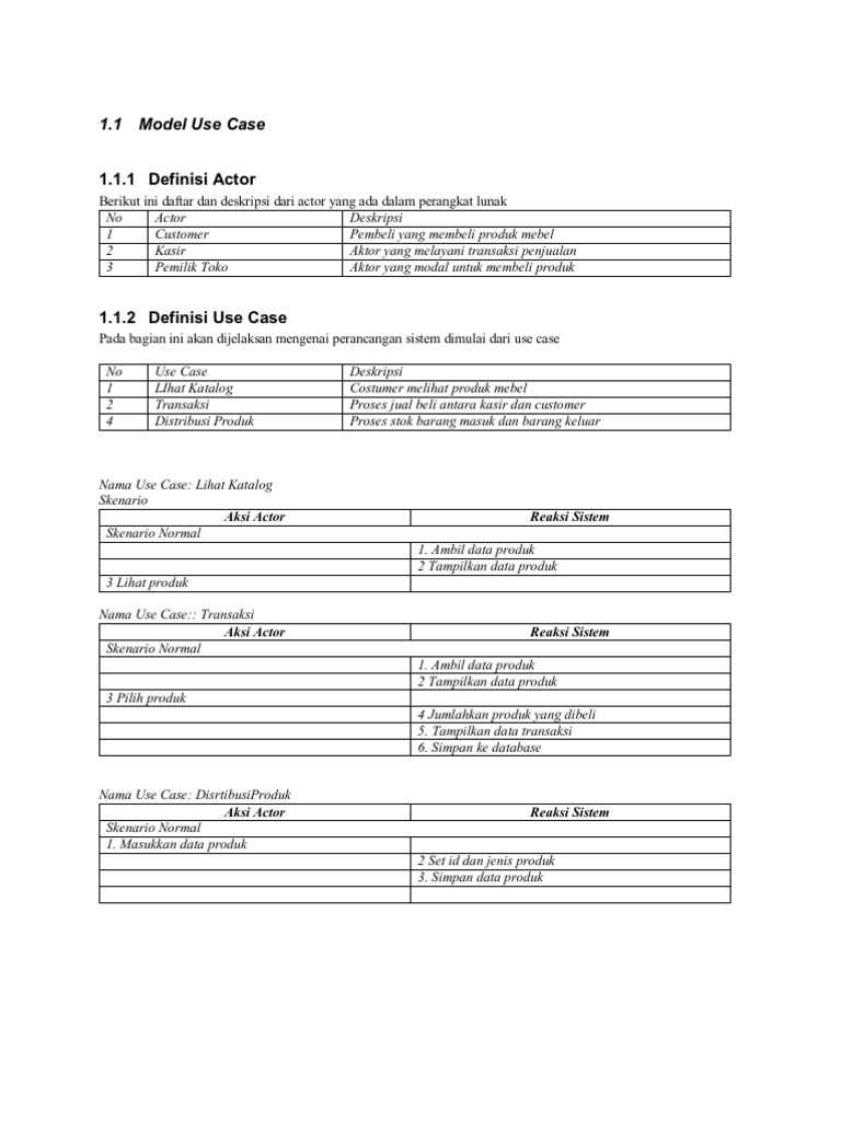 Deskripsi Use Case | PDF