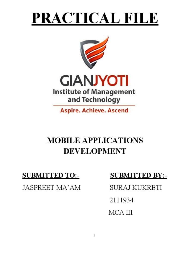 Mobile Application Development | PDF | Software Testing | Information Age
