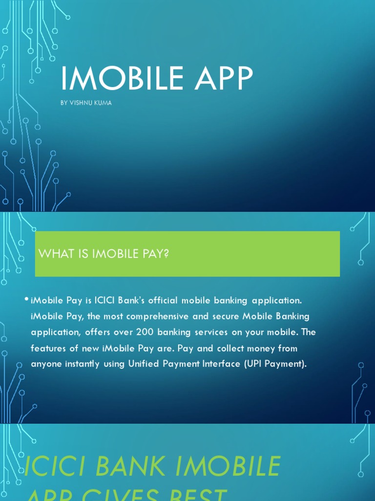 ICICI Bank iMobile App Features | PDF