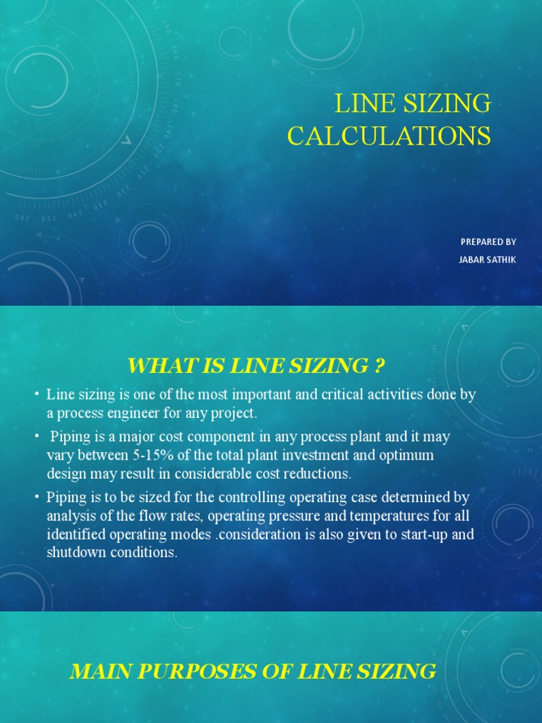 Line Sizing Calculations | PDF | Reynolds Number | Pipe (Fluid Conveyance)