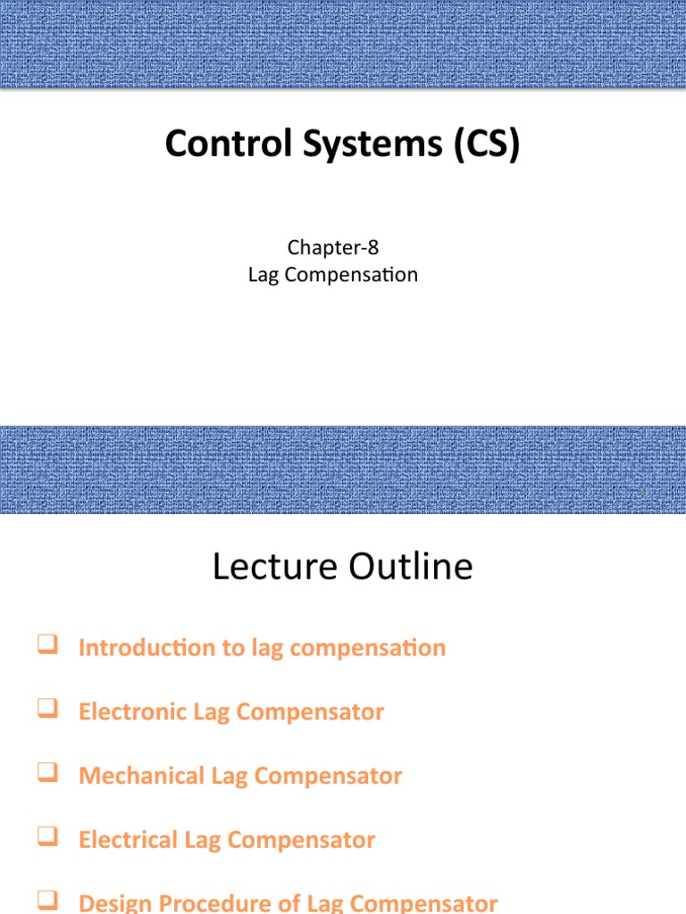 Chapter 8 (Lag Compensation) | PDF | Electronic Engineering | Electrical Engineering