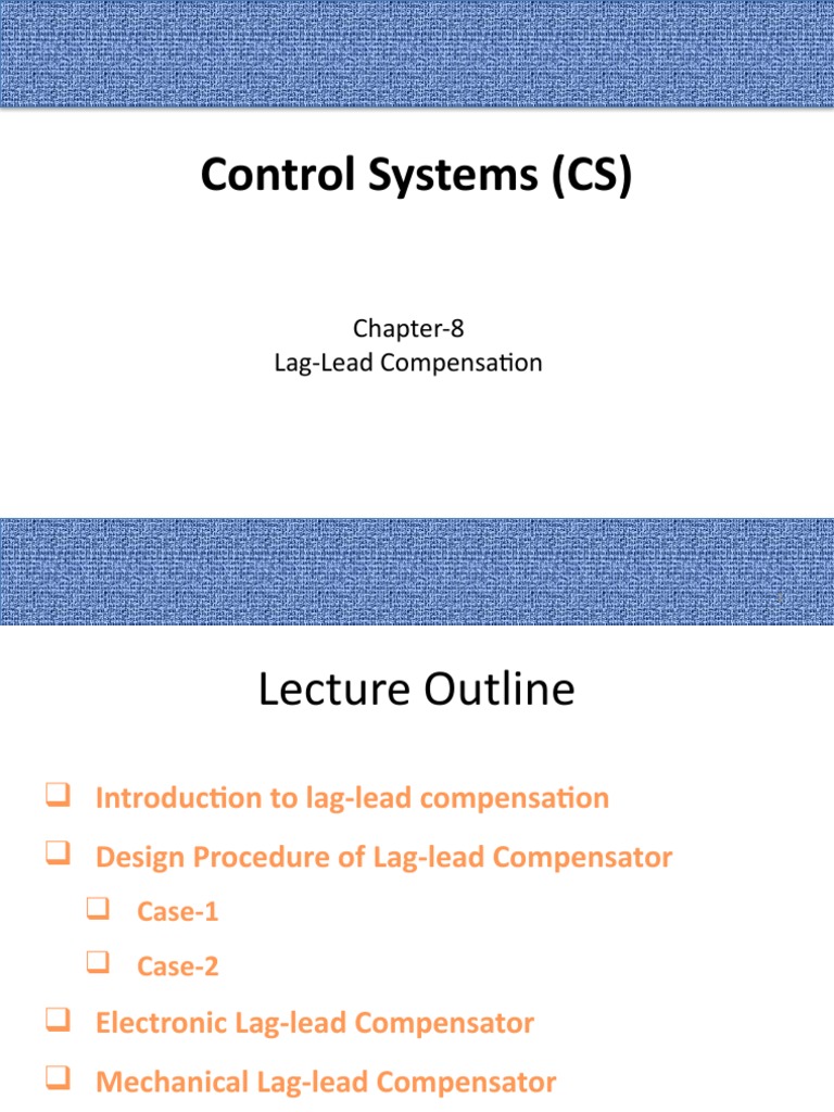 Chapter-8 (Lag Lead Compensation) | PDF | Damping | Physical Quantities