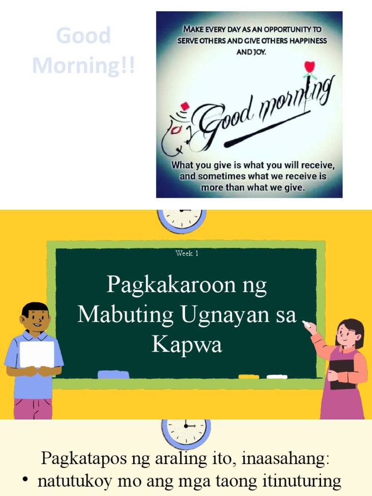 EsP8 - Q2 - W1 - Pagkakaroon NG Mabuting Ugnayan Sa Kapwa - G | PDF