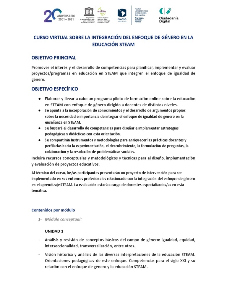 Género en Educación Steam - Flacso - Ceibal | PDF | Método de enseñanza | Modificación de ...