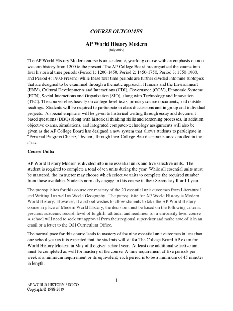 AP World History Modern CO 19 | PDF | Advanced Placement | Test ...
