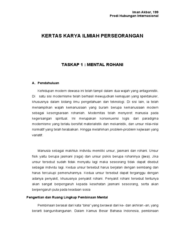 Mental Rohani | PDF