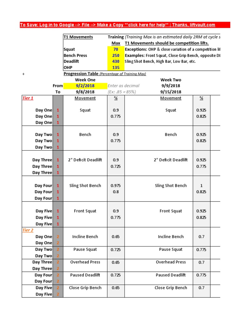 GZCL UHF+ (5 Weeks) | PDF | Weight Training | Physical Exercise