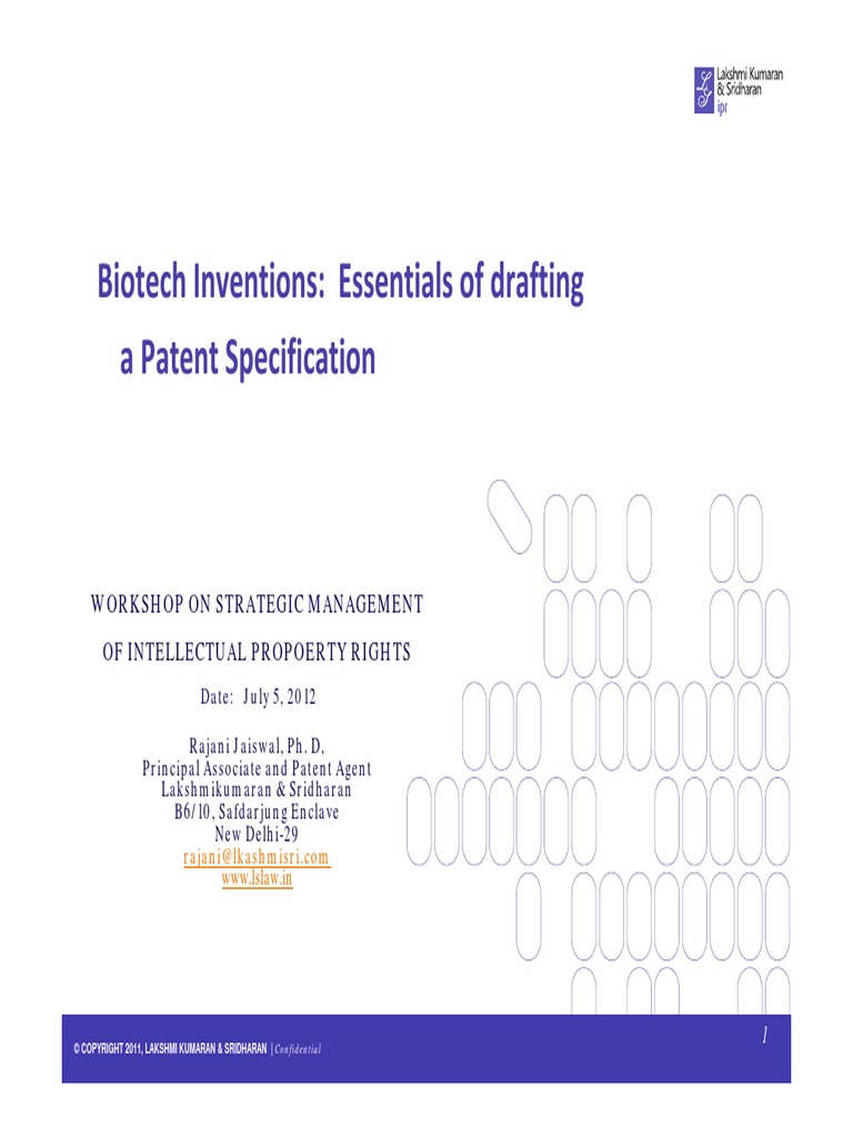 Essentials of Drafting A Patent Specification | PDF | Patent Claim | Patent Essentials of Drafting A Patent Specification | PDF | Patent Claim | Patent