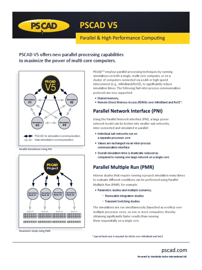 PSCAD V5 - HPC Brochure 2023 | PDF | Parallel Computing | Simulation