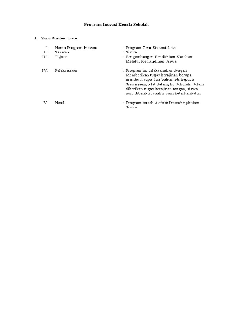 Disiplin Siswa: Zero Student Late | PDF | Seni