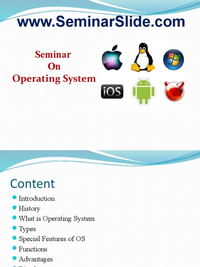 Seminar Report On Operating System | PDF | Operating System | Computer Program