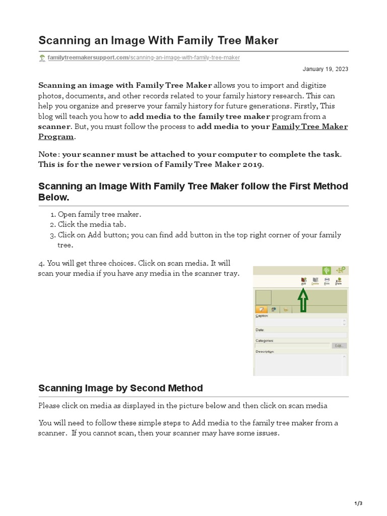 Scanning An Image With Family Tree Maker | PDF | Business | Computers