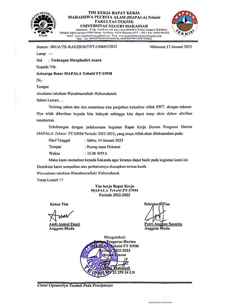 Undangan Raker | PDF