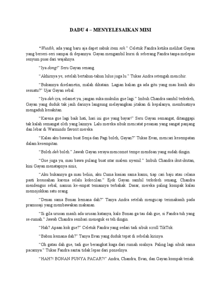 Dadu 4 - Menyelesaikan Misi | PDF
