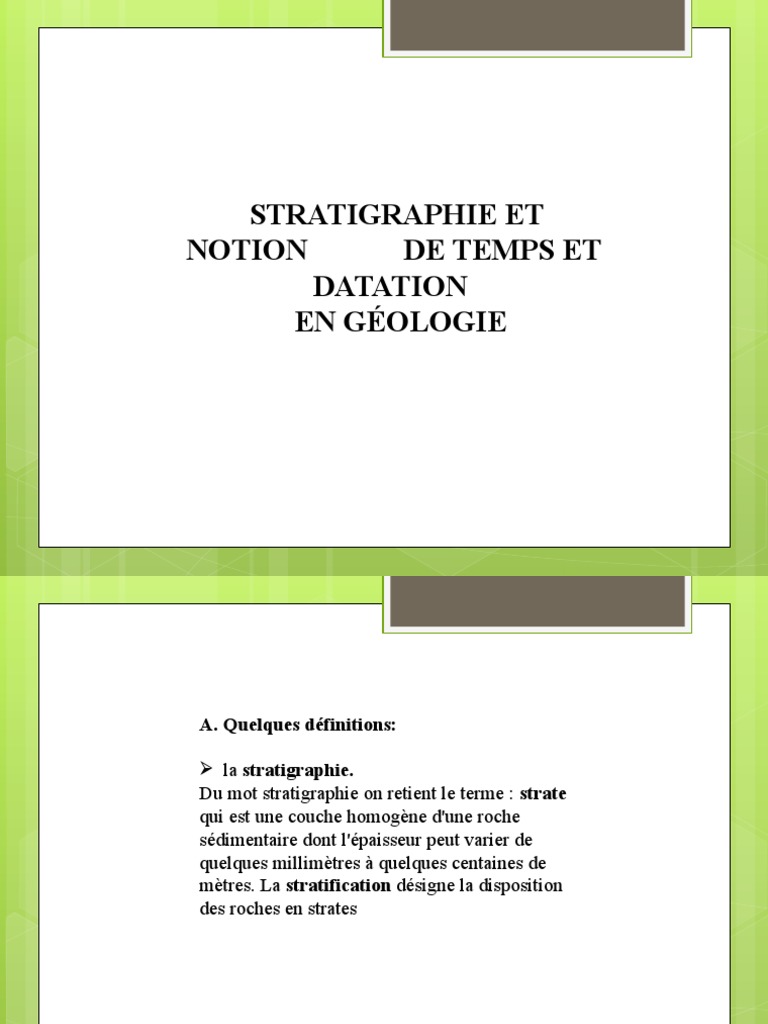 Stratigraphie et Datation en Géologie | PDF | Stratigraphie | Géologie
