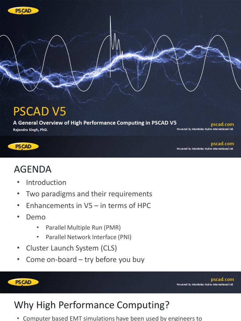 Pscad V5 Hpc Overview 1 Pdf Computer Network Supercomputer