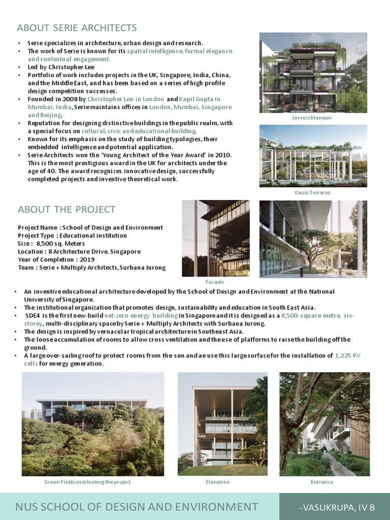 NUS School of Design and Environment | PDF | Ventilation (Architecture ...