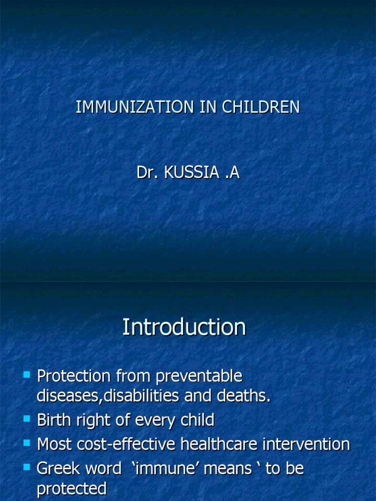 Immunization Lecture | PDF | Vaccines | Immunity (Medical)