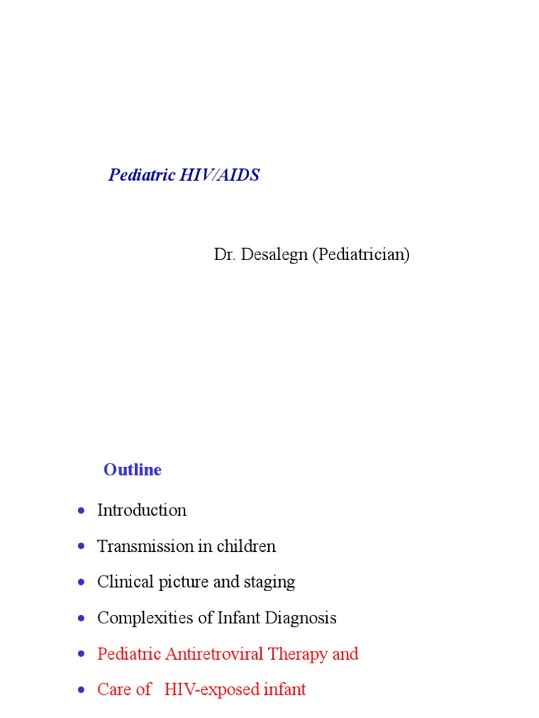 Pediatric HIV/AIDS Overview and Care | PDF | Hiv/Aids | Immunology