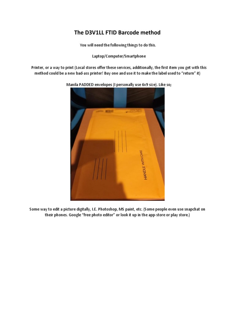The D3V1LL FTID Barcode Method | PDF