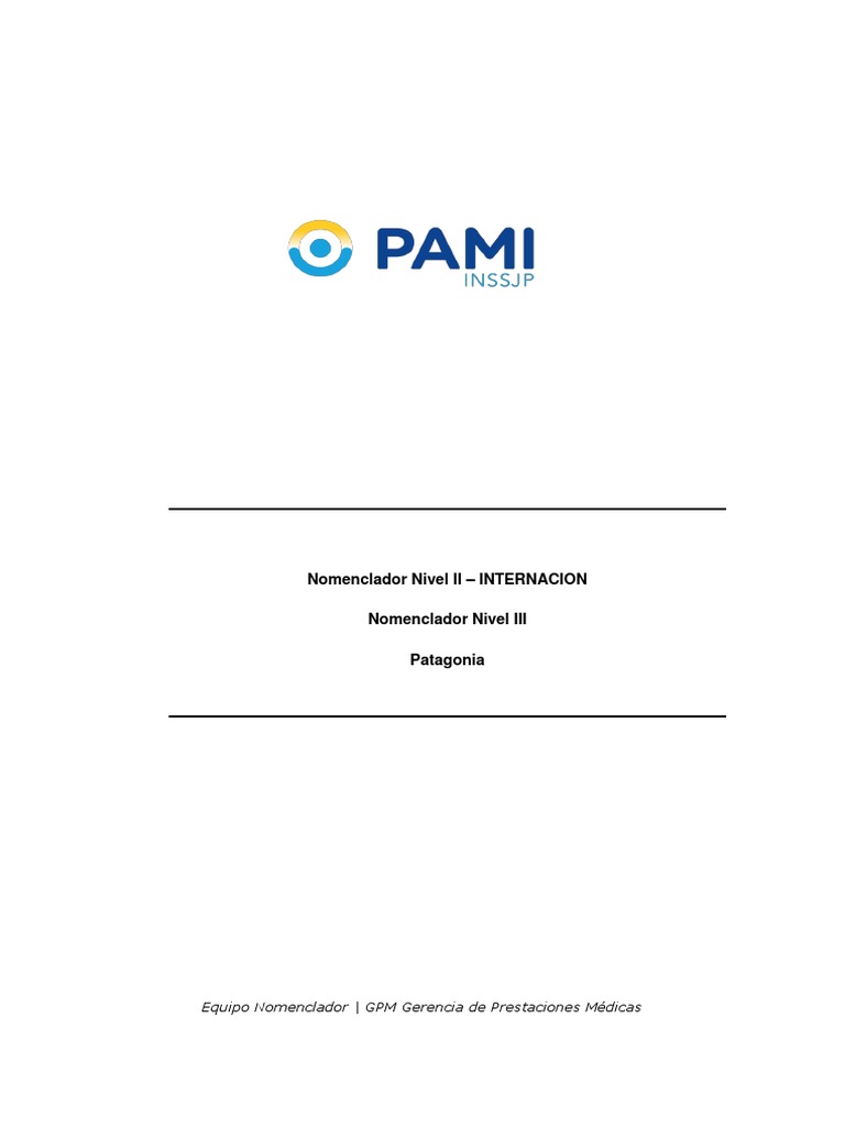 Nomenclador Pami Nivel Ii | PDF