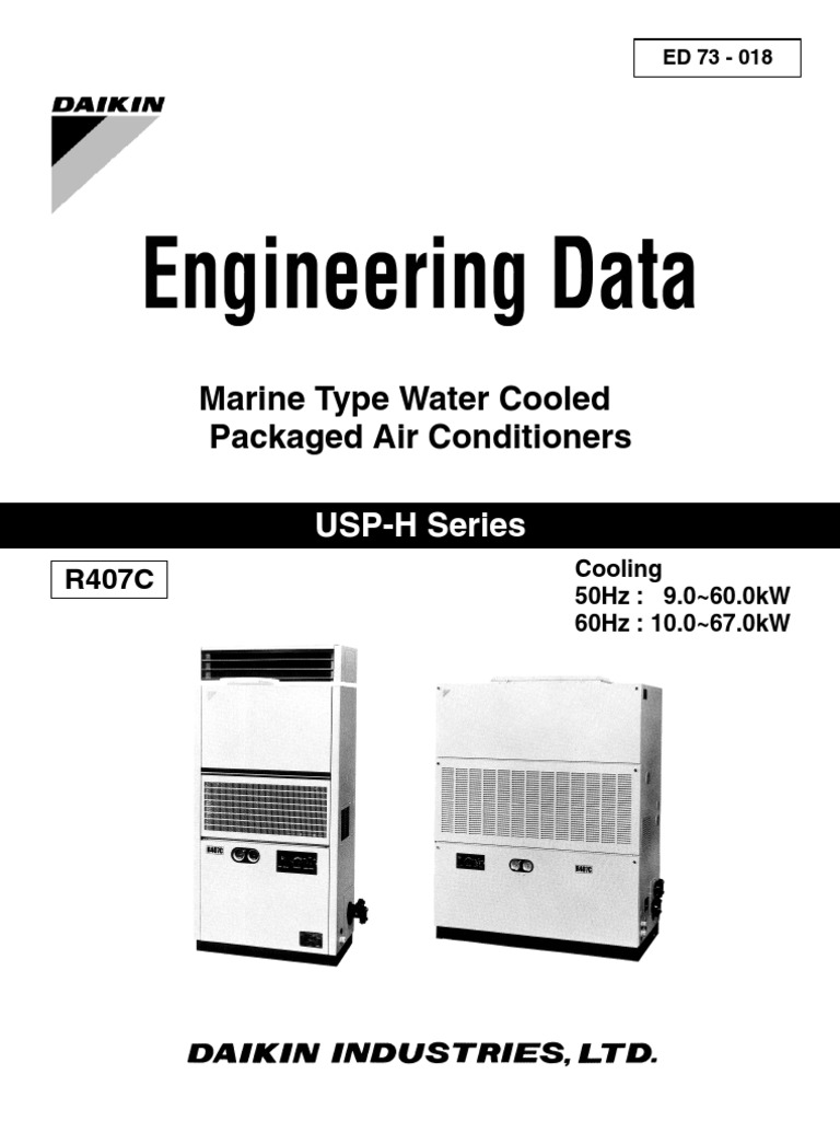 Marine Type Water Cooled Packaged Air Conditioners Specifications | PDF ...