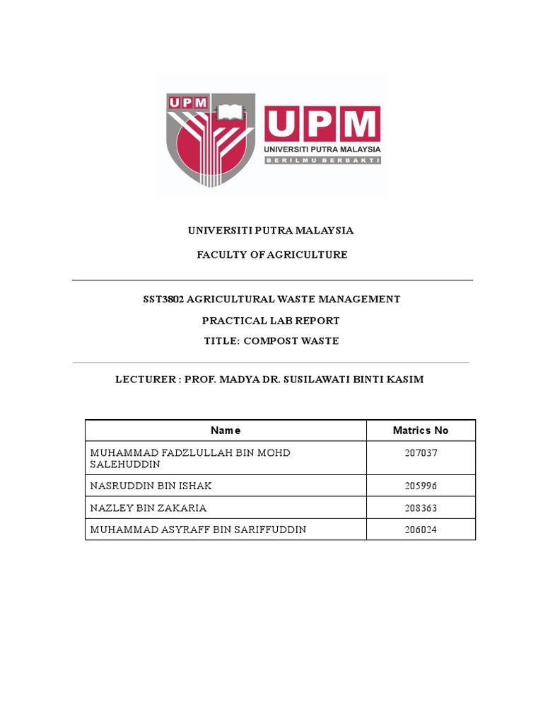 SST Compost Report | PDF | Soil | Ph