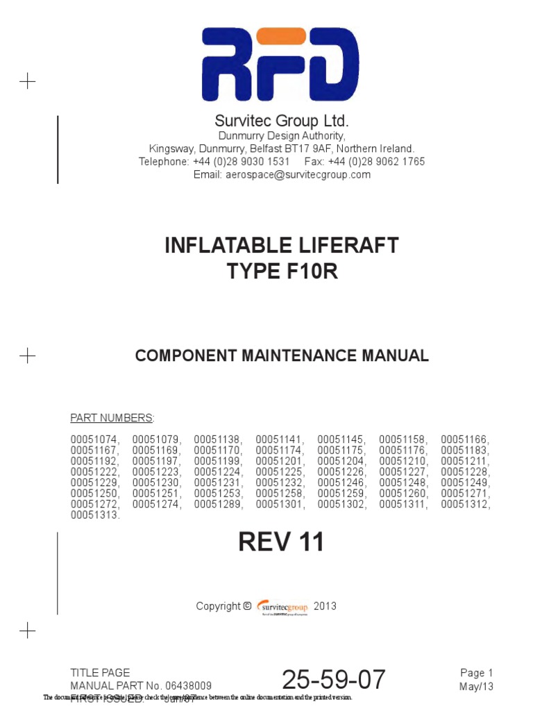 CMM 25-09-57 f10r Life Raft | PDF | Computing