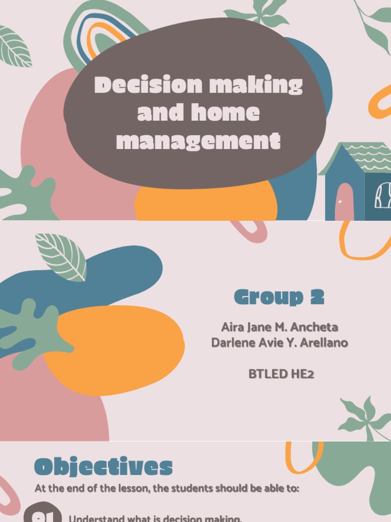 Decision Making in Home Management | PDF | Decision Making | Resource