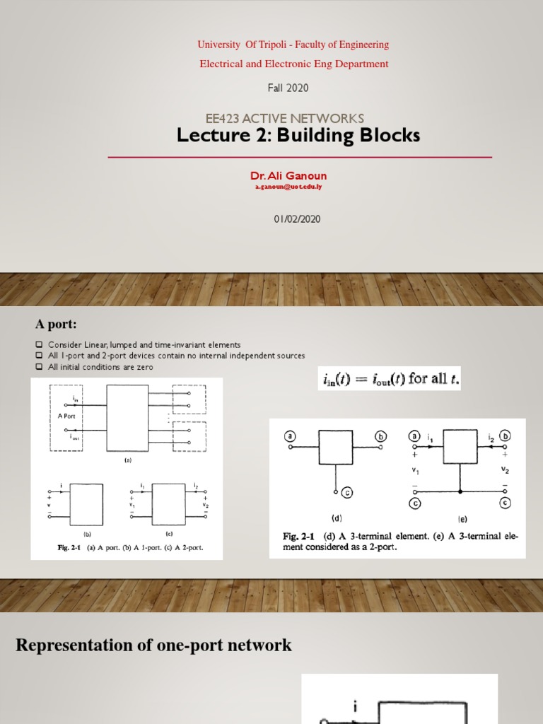EE423 Lecture 2 - Building Blocks | PDF