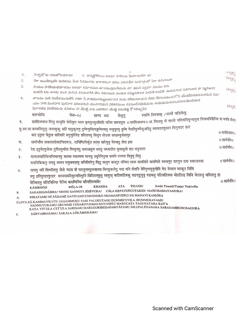 Sarasijanabha Padavarnam | PDF