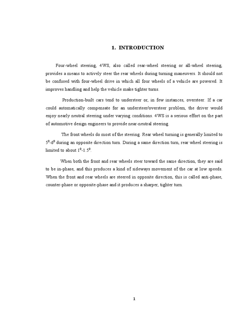 Optimizing Vehicle Handling Through Four-Wheel Steering: A Technical ...