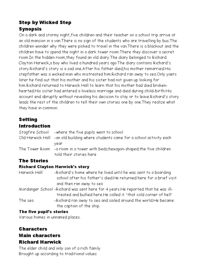 Step by Wicked Step Synopsis | PDF | Novels