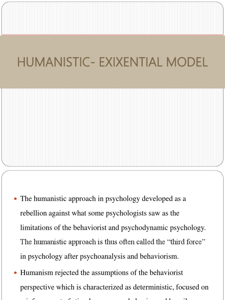 PDF-6 Humanistic - Exixential Model | PDF | Psychotherapy | Humanistic Psychology