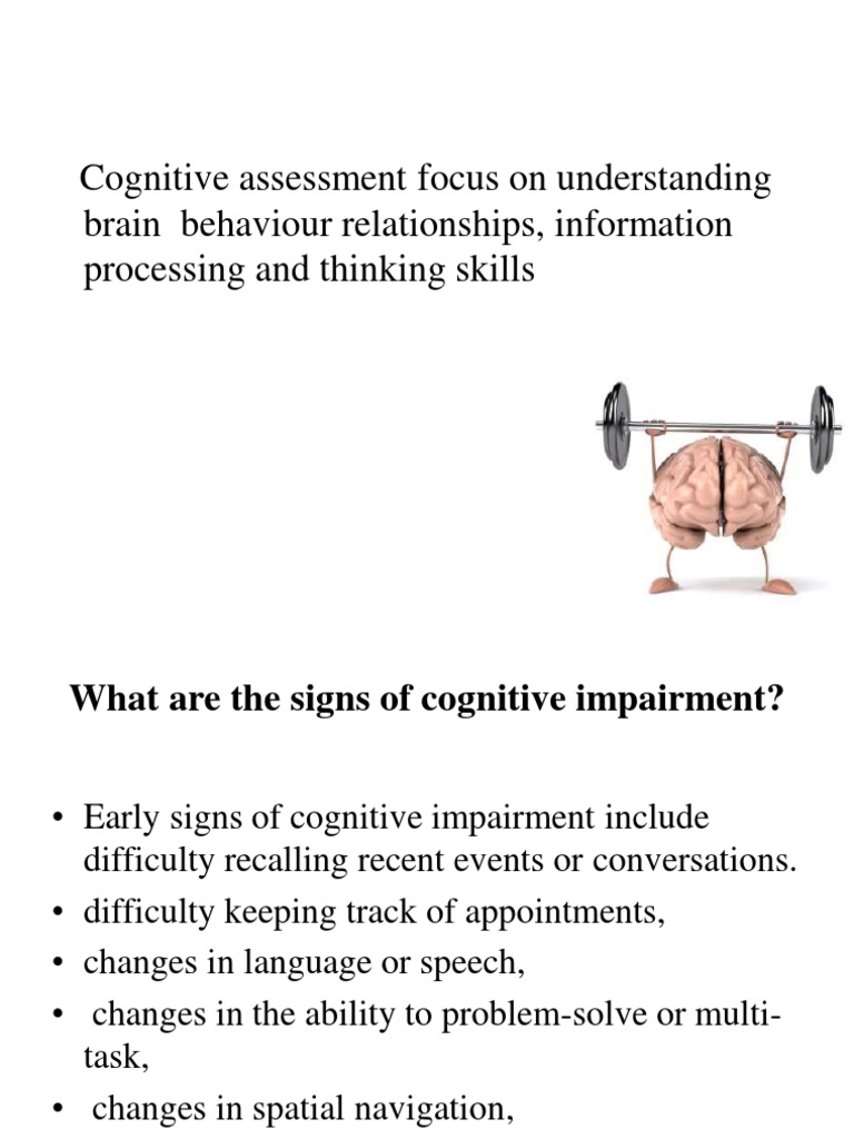 cognitive assessment | PDF