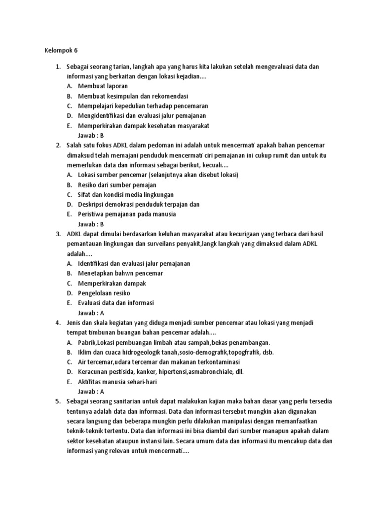 15 Soal Kelompok 6-WPS Office | PDF