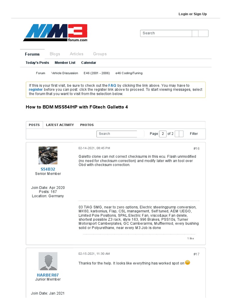 How To BDM MSS54 - HP With FGtech Galletto 4 - 2 - NA M3 Forums | PDF | Flash Memory | Internet ...