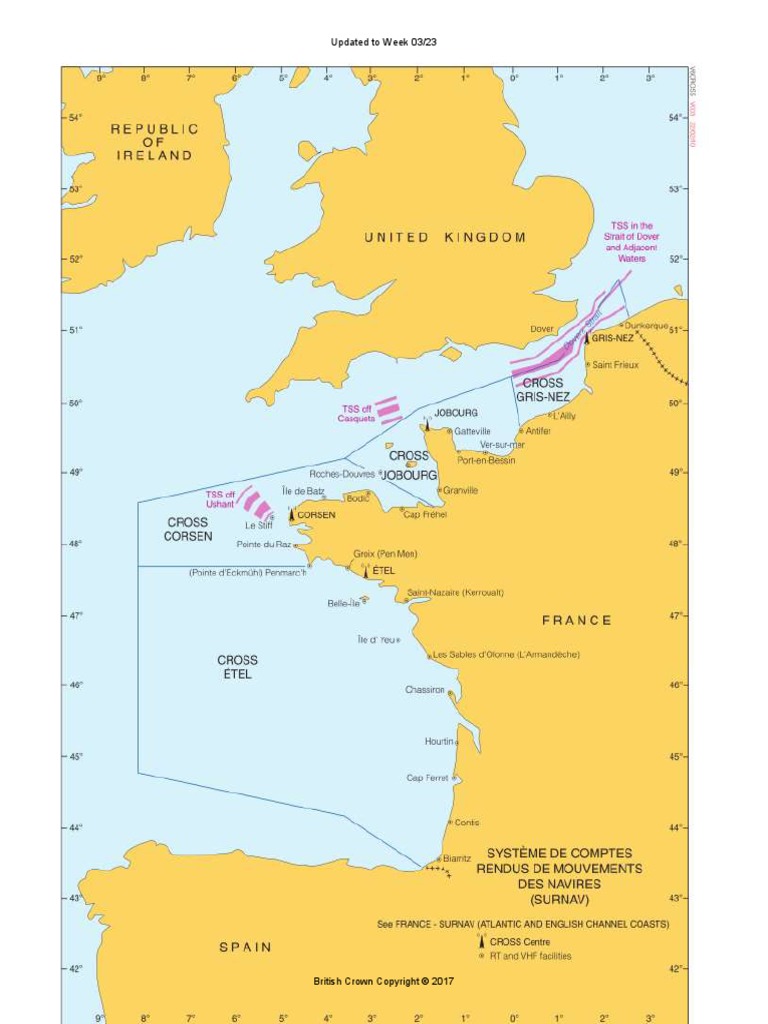 Surnav-Atlantic & English Channel Diagram | PDF
