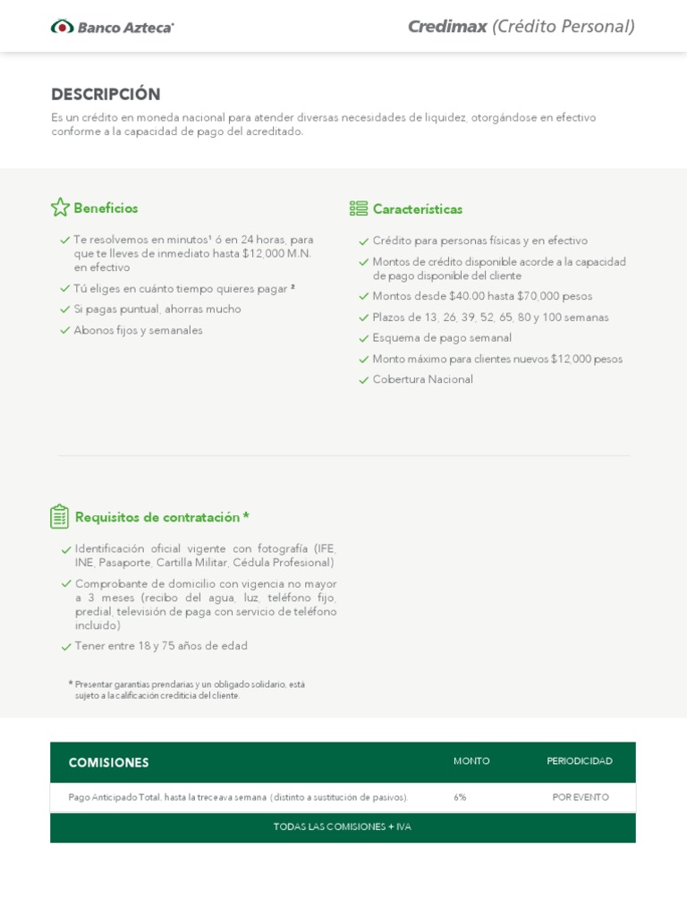 Ficha Credimax Efectivo | PDF | Bancos | Economias