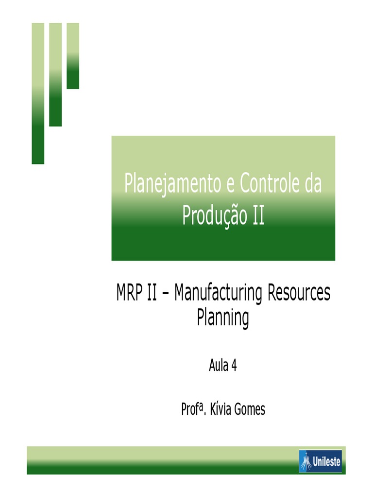 De MRP para MRP II: Entendendo a Evolução do Planejamento de Recursos ...