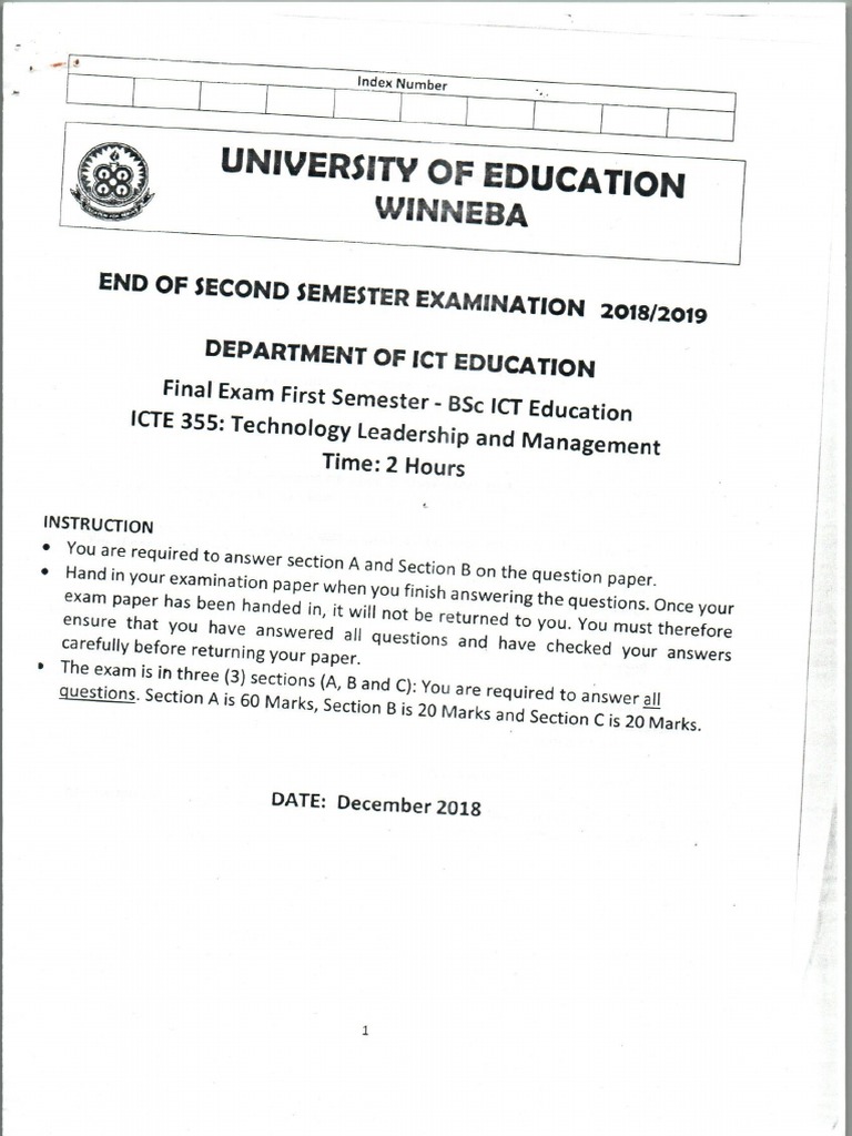 ICTE 355 - Technology Leadership and Management | PDF