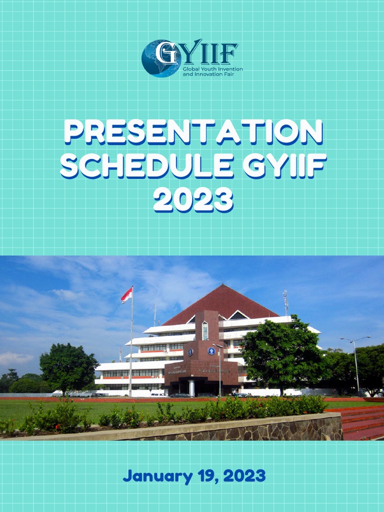 GYIIF 2023 Presentation Schedule | PDF