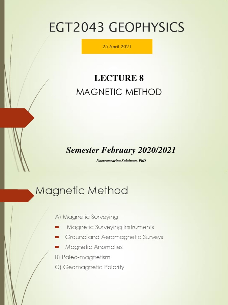 Magnetic Surveying Techniques in Geophysics | PDF | Magnetometer ...