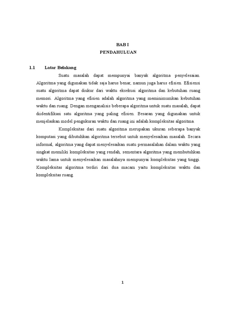 Makalah Kompleksitas Algoritma | PDF