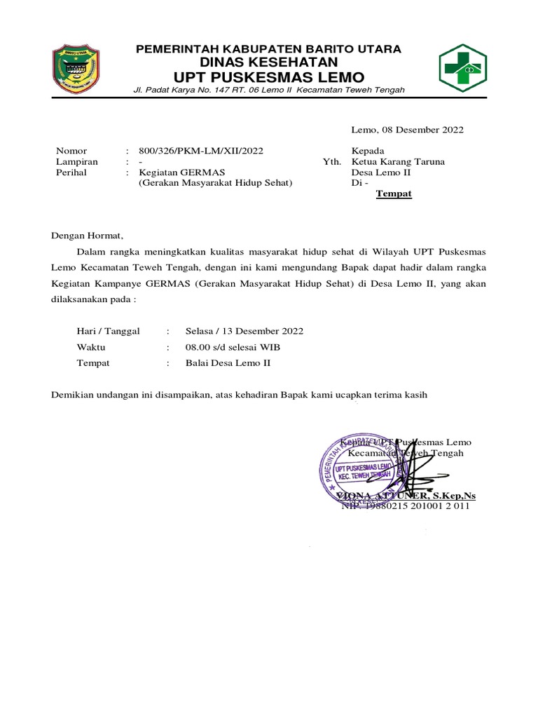 Undangan Germas | PDF