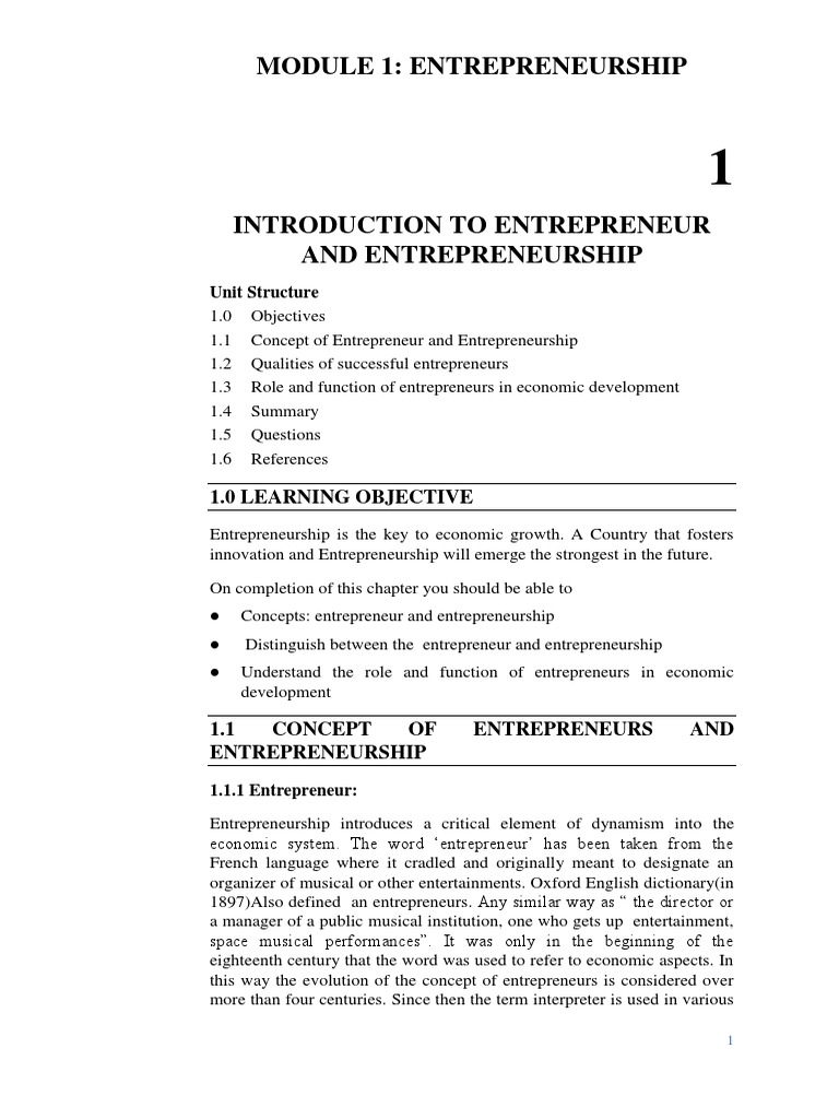 Unit 2 | PDF | Entrepreneurship | Economic Growth