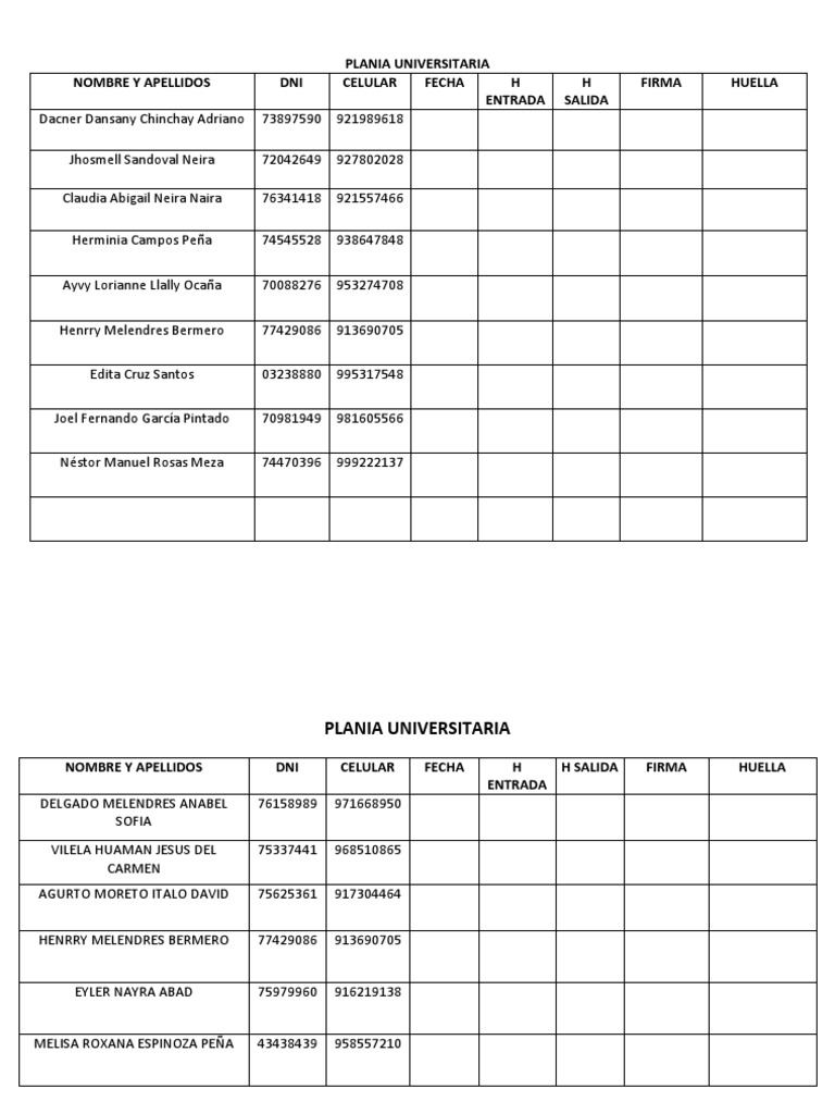 Plania Universitaria | PDF