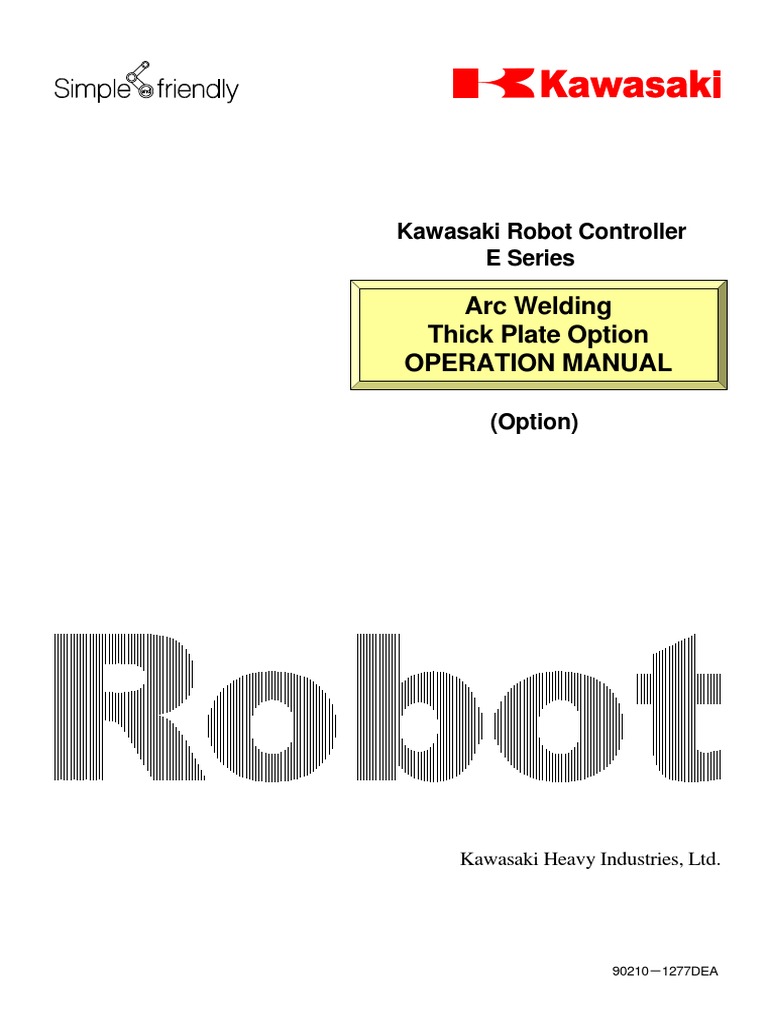 90210-1277DEA - Arc Welding Thick Plate Option Operation Manual (E ...